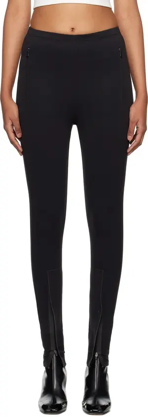 Wardrobe.NYC Zip Cuff Leggings - Black
