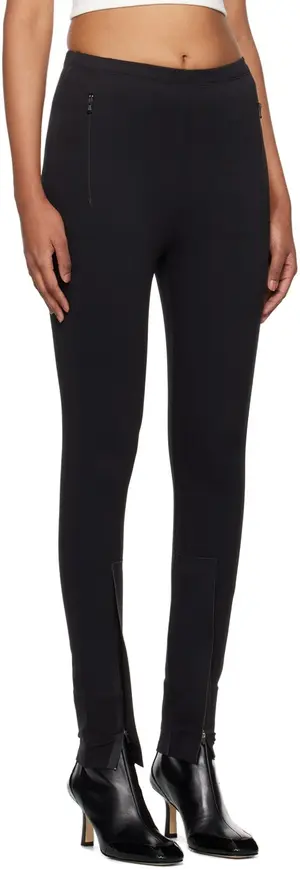 Wardrobe.NYC Zip Cuff Leggings - Black