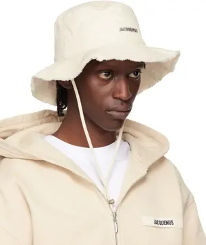 Jacquemus Le Bob Artichaut Canvas Bucket Hat - Off-white
