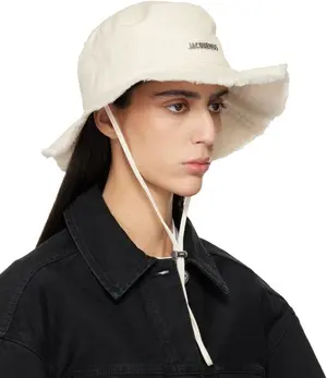 Jacquemus Le Bob Artichaut Canvas Bucket Hat - Off-white