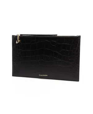 Alexander McQueen Crocodile Effect Clutch
