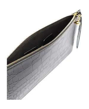 Alexander McQueen Crocodile Effect Clutch