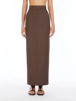 Max Mara Pianosa Button Detailed Back-slit Maxi Skirt