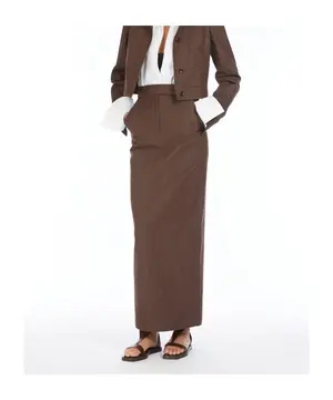 Max Mara Pianosa Button Detailed Back-slit Maxi Skirt
