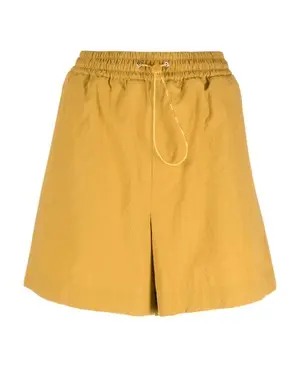 Moncler Logo Elasticated Waistband Shorts - Yellow