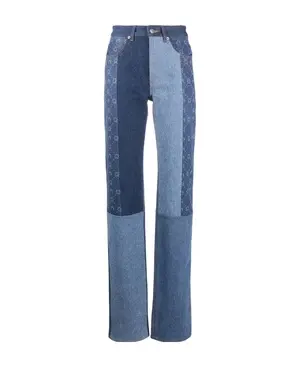 Marine Serre Straight Leg Jeans For Women