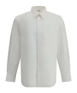 Saint Laurent Button-up Long-sleeved Shirt - White