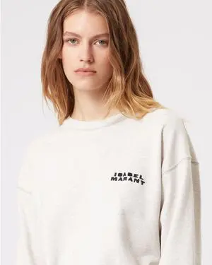 Isabel Marant Étoile Logo Embroidered Crewneck Sweatshirt - Gray