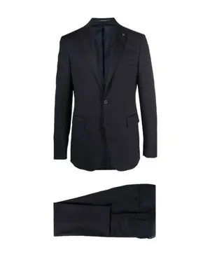 Tagliatore Logo-appliqué Virgin Wool Single-breasted Suit