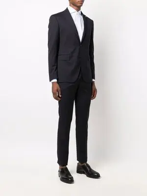 Tagliatore Logo-appliqué Virgin Wool Single-breasted Suit