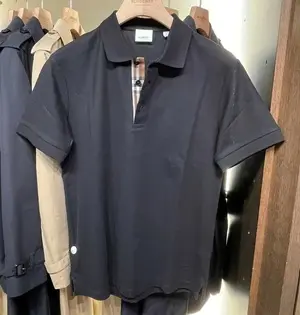 Burberry Cotton Polo Shirt - Black