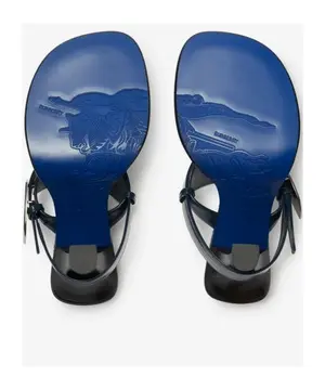Burberry Quilted Leather Thong-strap Sandals - Black