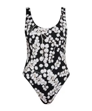 Balmain Graphic Print One-piece Swimsuit - Black