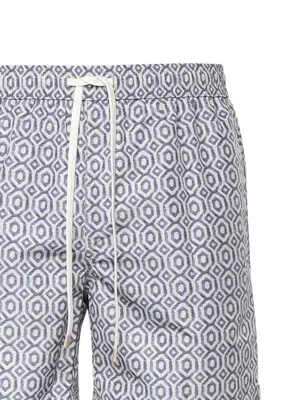 Eleventy Geometric Print Swim Shorts