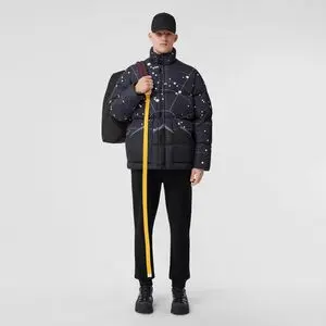 Burberry Geometric Print Puffer Jacket