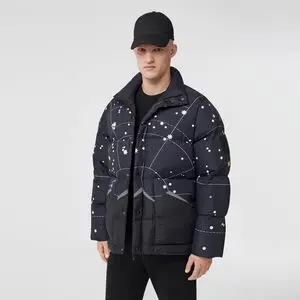 Burberry Geometric Print Puffer Jacket
