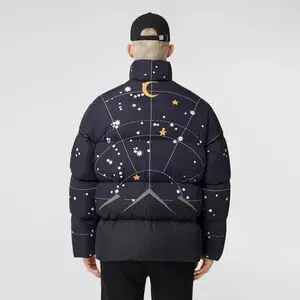 Burberry Geometric Print Puffer Jacket