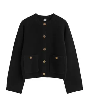 TOTEME Buttoned Knitted Cardigan - Black
