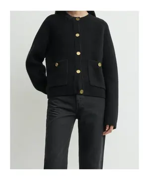 TOTEME Buttoned Knitted Cardigan - Black