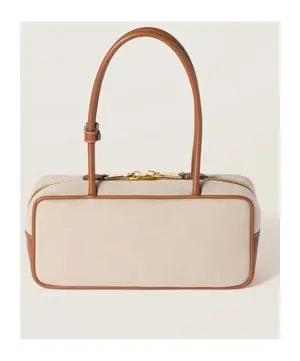 Miu Miu Beau Zipped Tote Bag - Beige/brandy