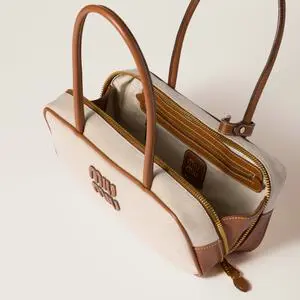 Miu Miu Beau Zipped Tote Bag - Beige/brandy