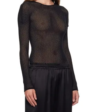 Wardrobe.NYC Knitted Bodysuit - Black