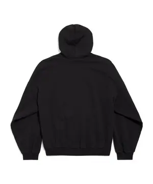 Balenciaga Bb Garderobe Embroidered Hoodie - Black