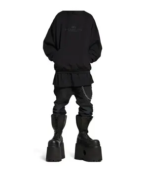 Balenciaga Bb Garderobe Embroidered Hoodie - Black