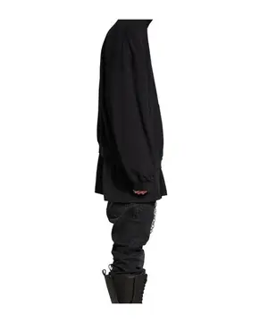 Balenciaga Bb Garderobe Embroidered Hoodie - Black