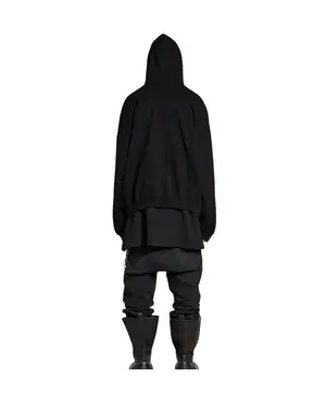 Balenciaga Bb Garderobe Embroidered Hoodie - Black