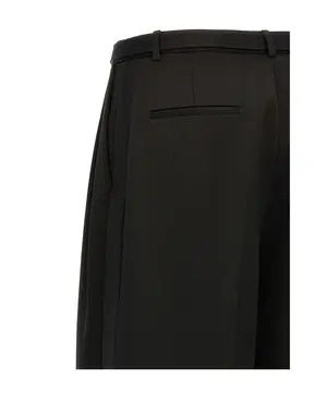 JIL SANDER Belted Tailored Trousers - Black