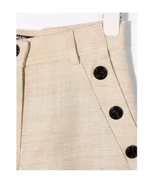 Balmain High-waisted Mini Shorts With Double Button Detail