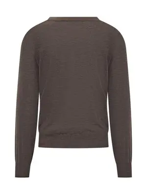 Brunello Cucinelli Crew Neck Long Sleeve Sweater - Black