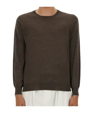Brunello Cucinelli Crew Neck Long Sleeve Sweater - Black