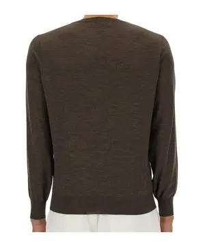 Brunello Cucinelli Crew Neck Long Sleeve Sweater - Black