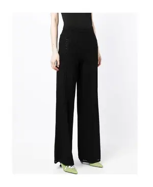 MARINE SERRE Crescent Moon Patterned High-waist Trousers