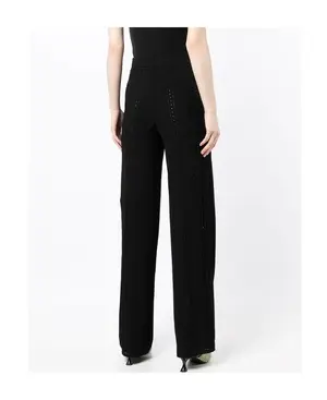 MARINE SERRE Crescent Moon Patterned High-waist Trousers