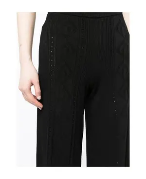 MARINE SERRE Crescent Moon Patterned High-waist Trousers
