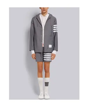 Thom Browne 4-bar Striped Shorts - Medium Gray