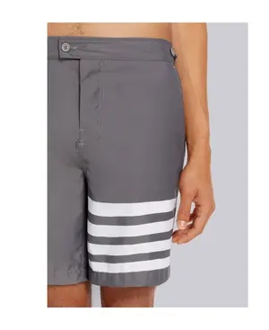 Thom Browne 4-bar Striped Shorts - Medium Gray