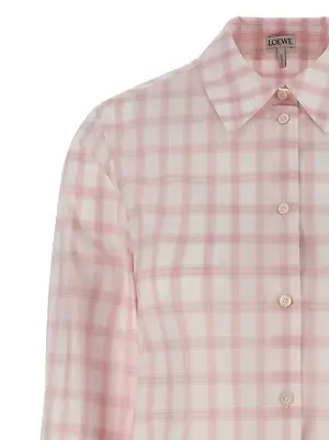 Loewe Checked Shirt With Asymmetrical Hem