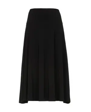 Norma Kamali Elastic Waist Midi Skirt