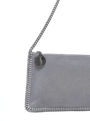 Stella McCartney Falabella Logo Charmed Shoulder Bag - Light Grey