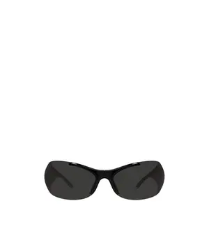 Balenciaga Wraparound Frame Sunglasses - Black