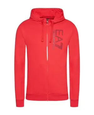 EA7 Zip-up Hoodie With Logo Detail