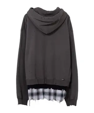 Mihara Yasuhiro Layered Drawstring Hoodie - Black