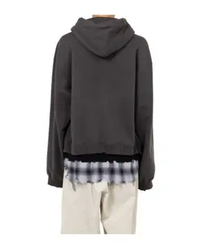 Mihara Yasuhiro Layered Drawstring Hoodie - Black