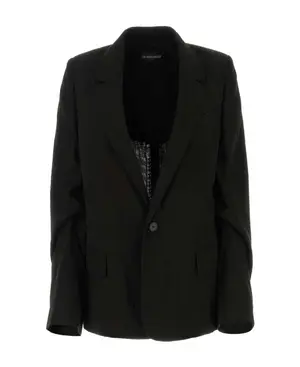 ANN DEMEULEMEESTER Single-breasted Blazer With Logo Detail