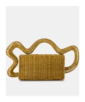 Cult Gaia Elsa Woven Clutch Bag - Brown