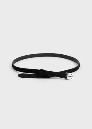 TOTEME Suede Belt With Silver Buckle